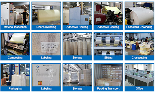 ISO Blue Glassine Paper 50G Direct Thermal Barcode Labels